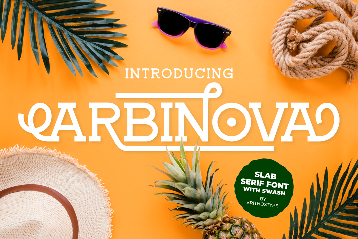 Arbinova Font | Brithos Type | FontSpace