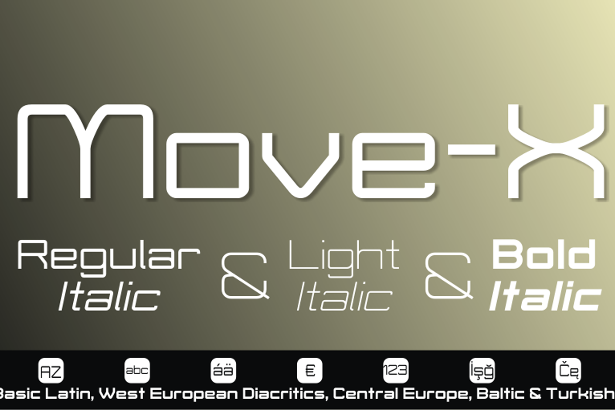 Move-X Font | studiotypo | FontSpace