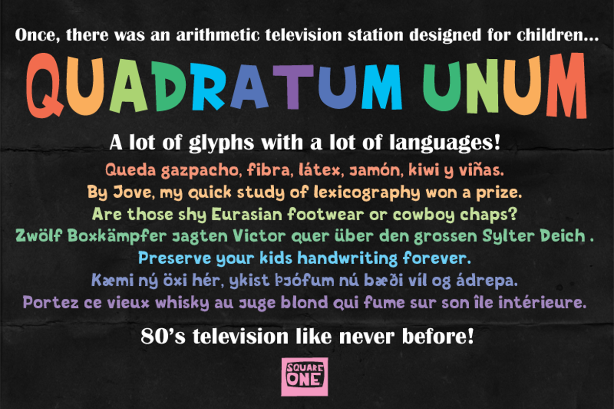Quadratum Unum Font | Ultra Cool Fonts | FontSpace