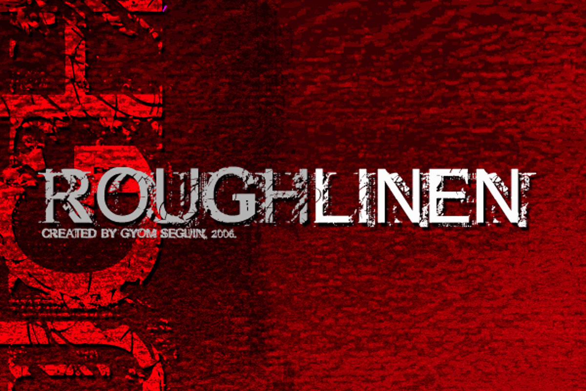 Rough linen Font | Last Soundtrack | FontSpace