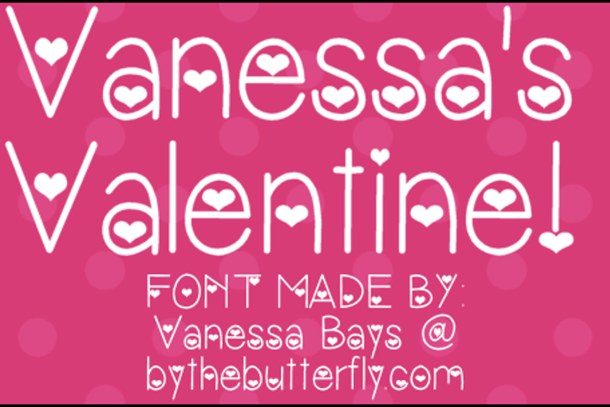 Vanessa's Valentine Font | ByTheButterfly | FontSpace