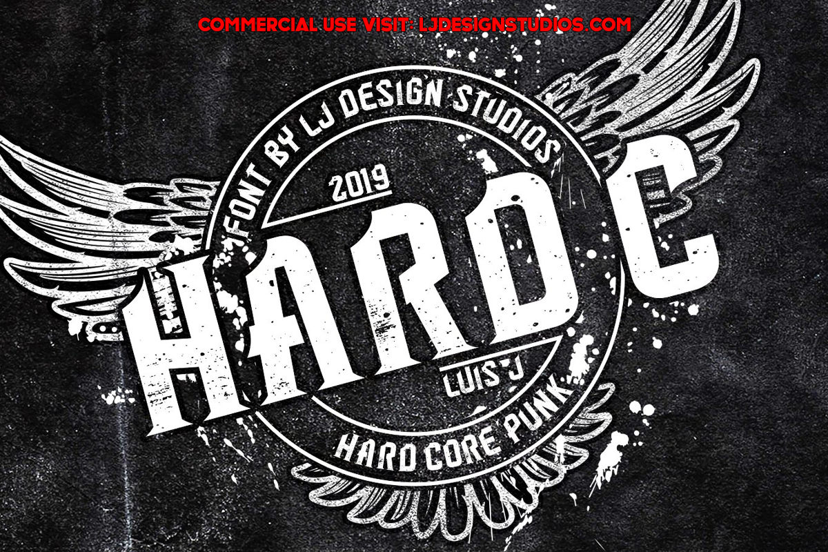 Hard C Font | LJ Design Studios | FontSpace