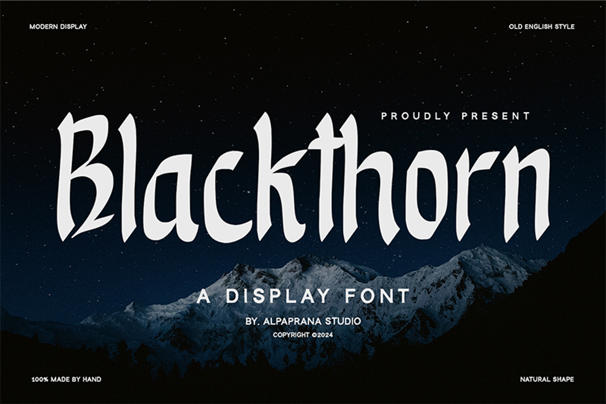 Blackthorn Font | Alpaprana | FontSpace
