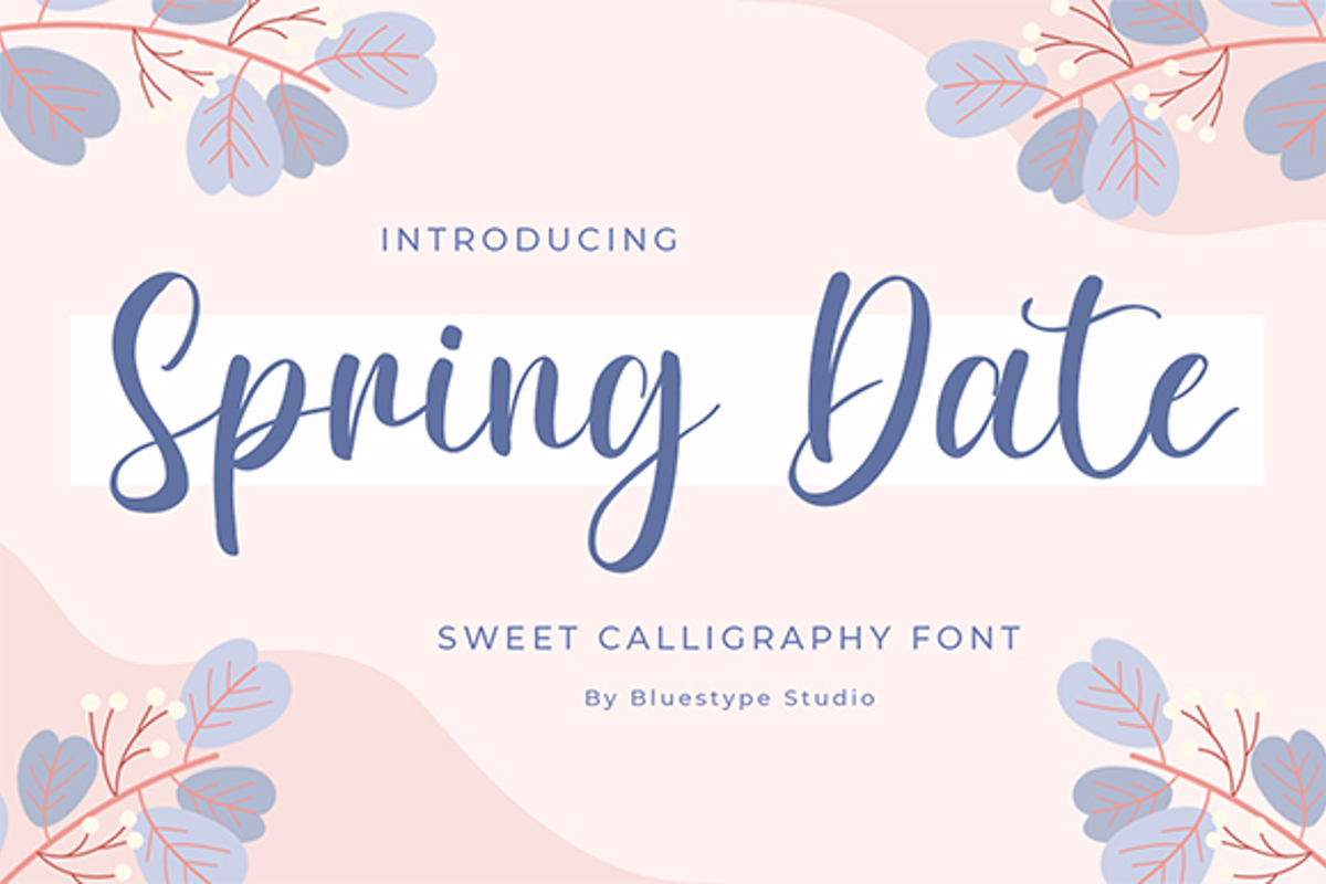 Spring Date Font | Bluestype Studio | FontSpace