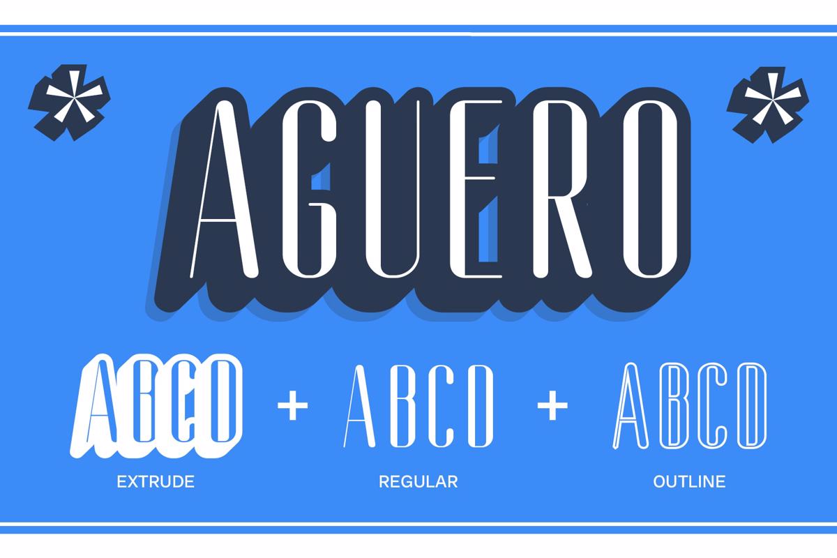 Aguero Sans Rounded 3D Font - Free Download