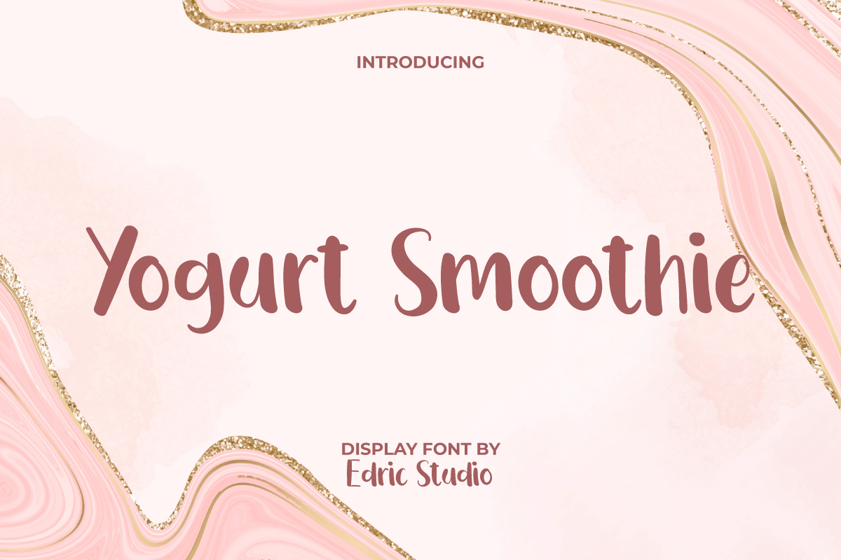 Yogurt Smoothie Font | Edric Studio | FontSpace