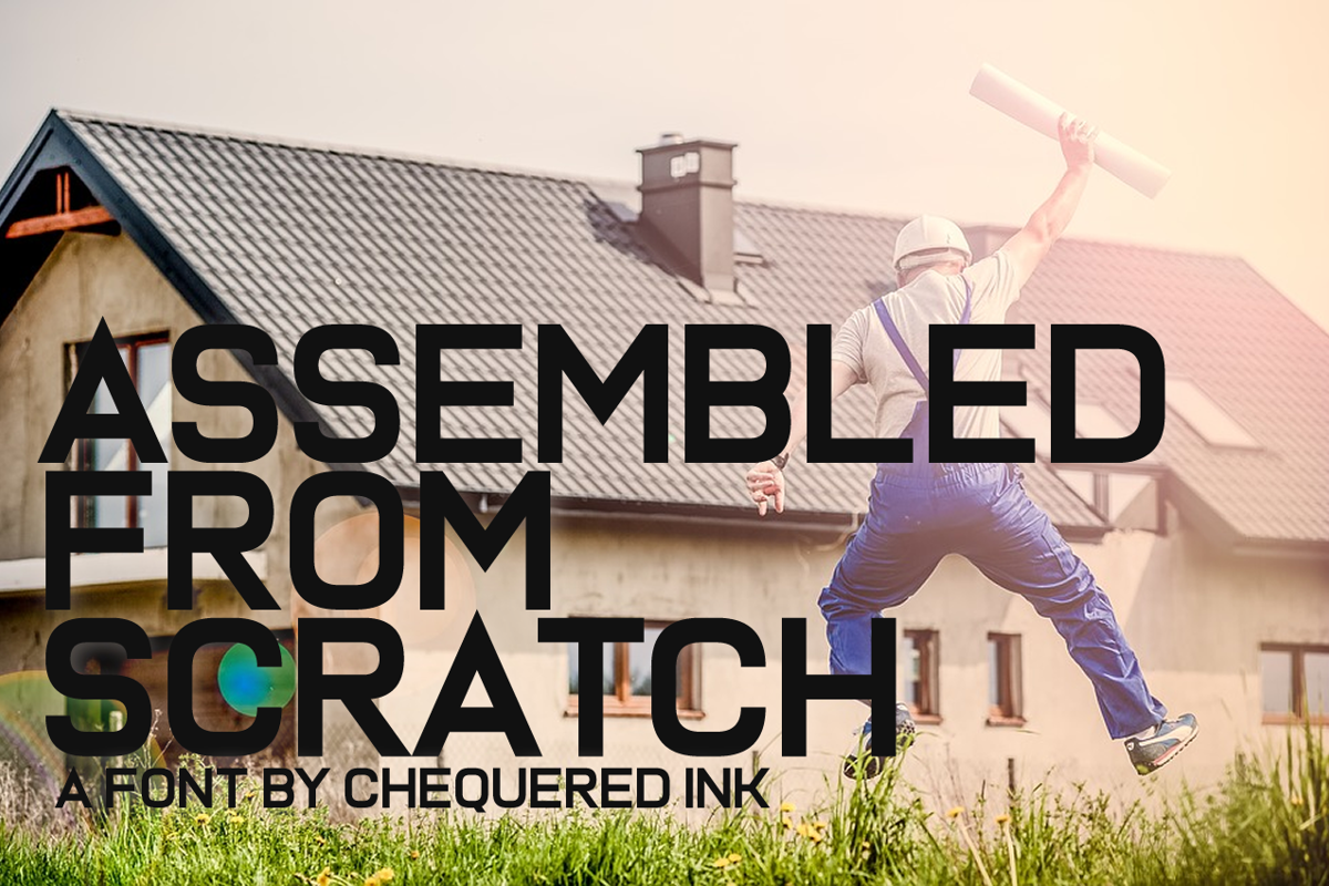 Assembled From Scratch Font | Chequered Ink | FontSpace
