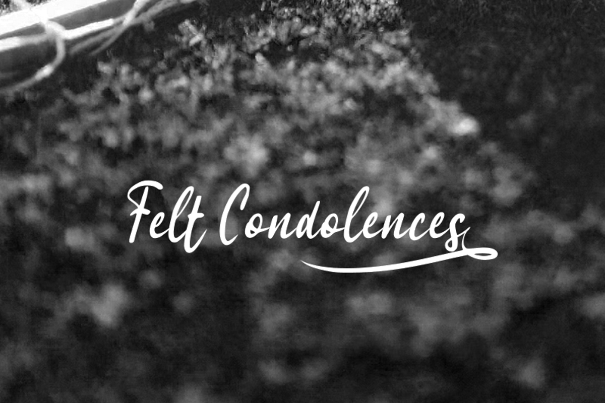 F Felt Condolences Font - Free Download