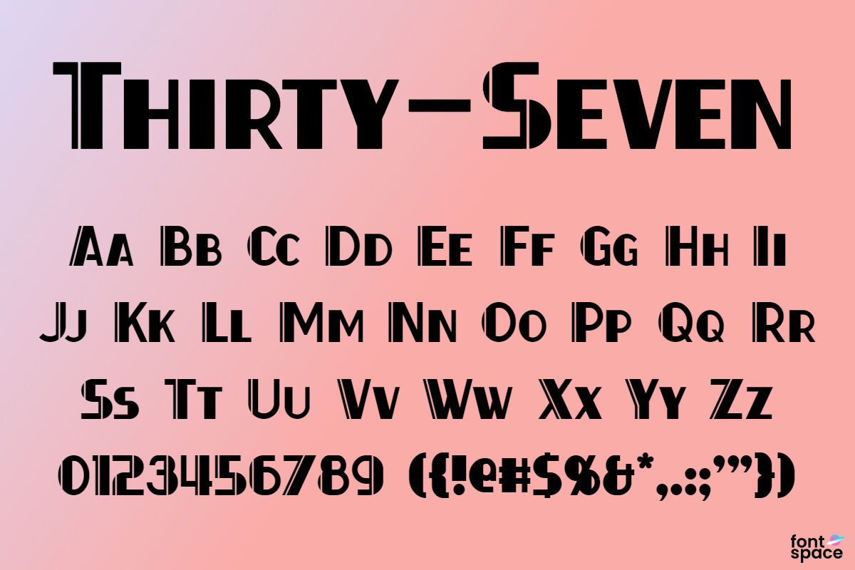 Thirty-Seven Font - Free Download