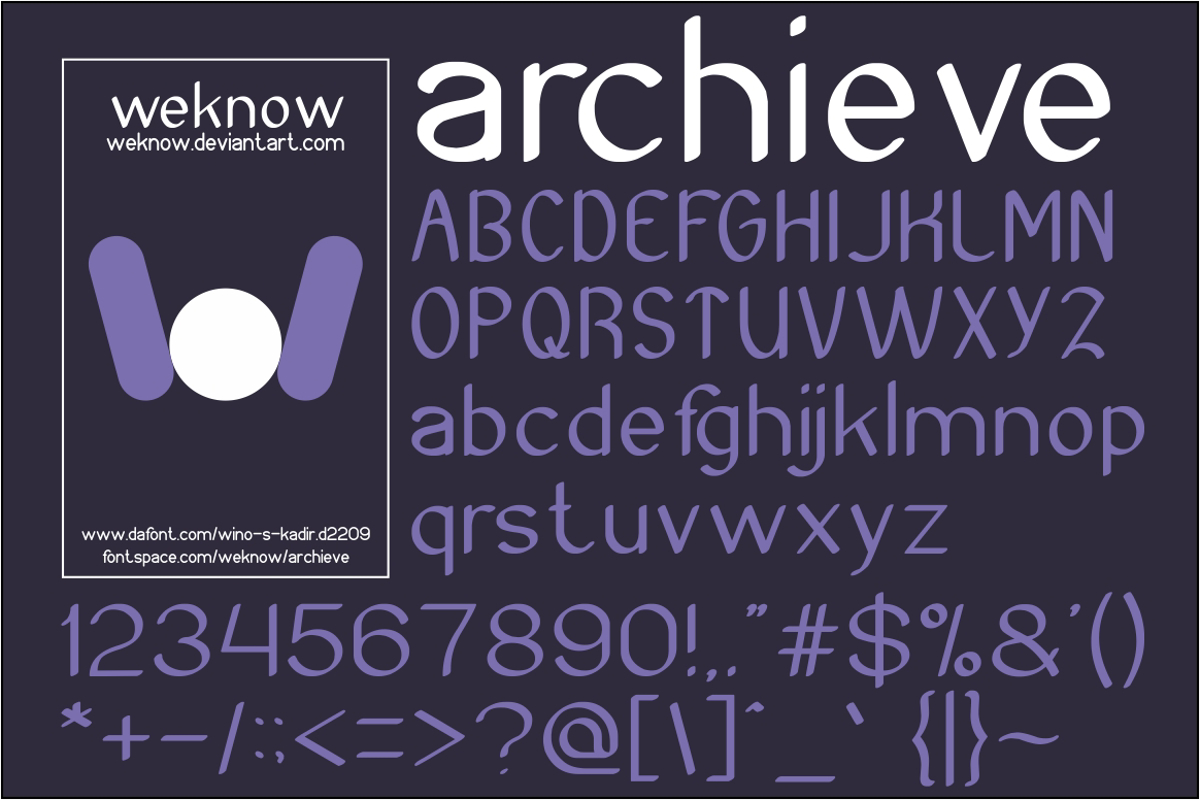 Archieve Font | weknow | FontSpace