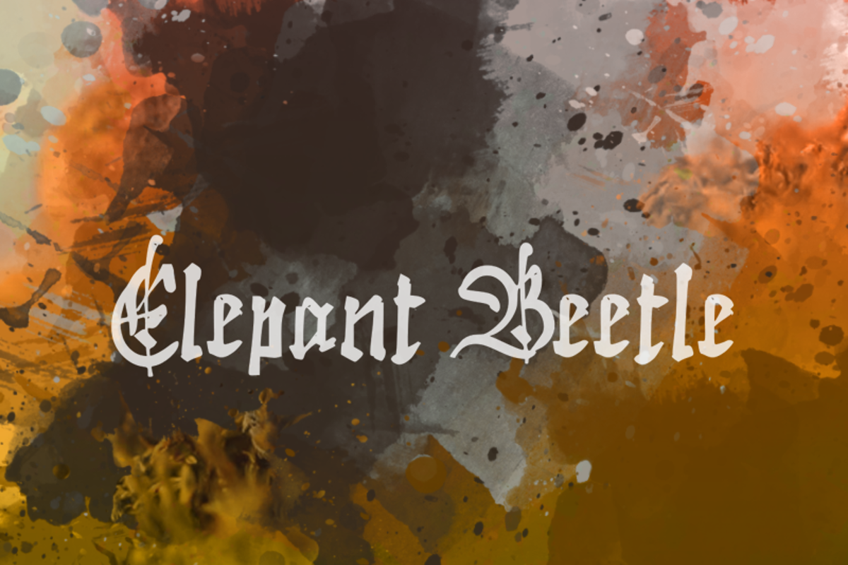 E Elephant Beetle Font - Free Download