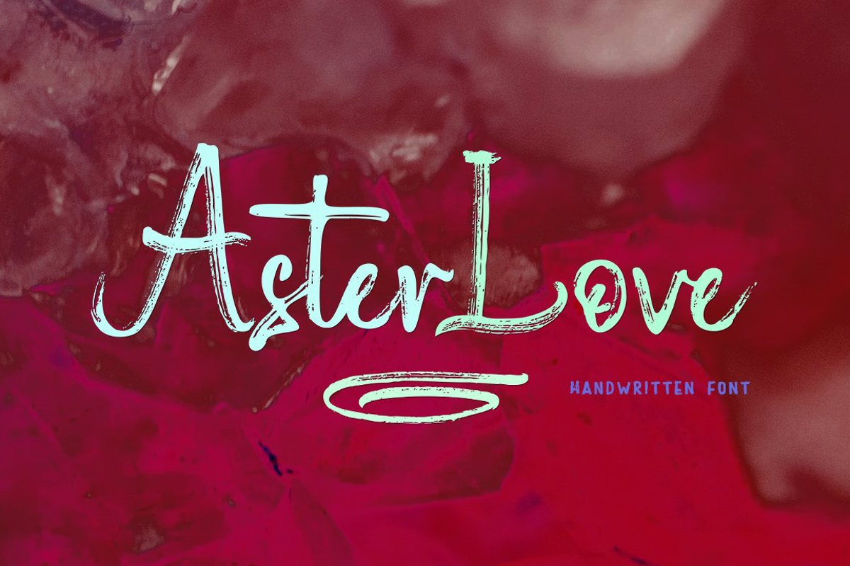 Aster Love Brush Script Font | Solidtype | FontSpace