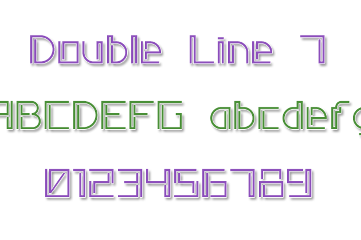 Double Line 7 Font | Style-7 | FontSpace