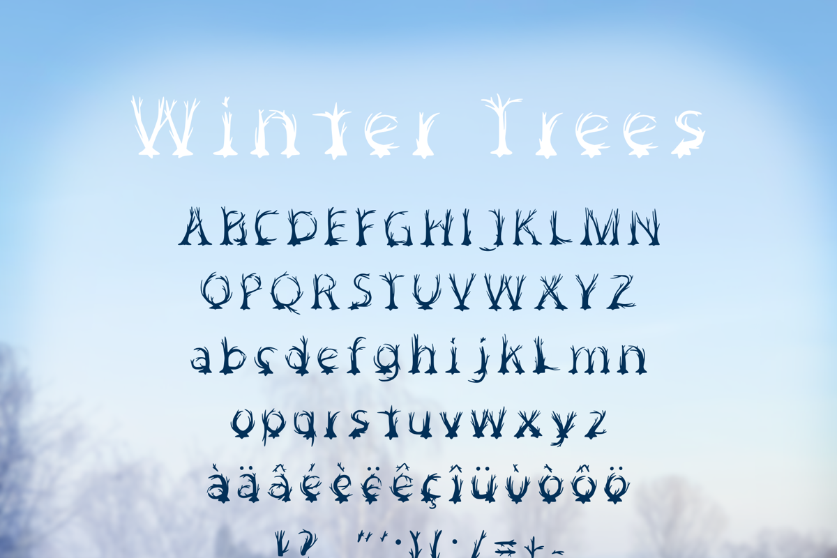 Winter Trees Font | atakji | FontSpace