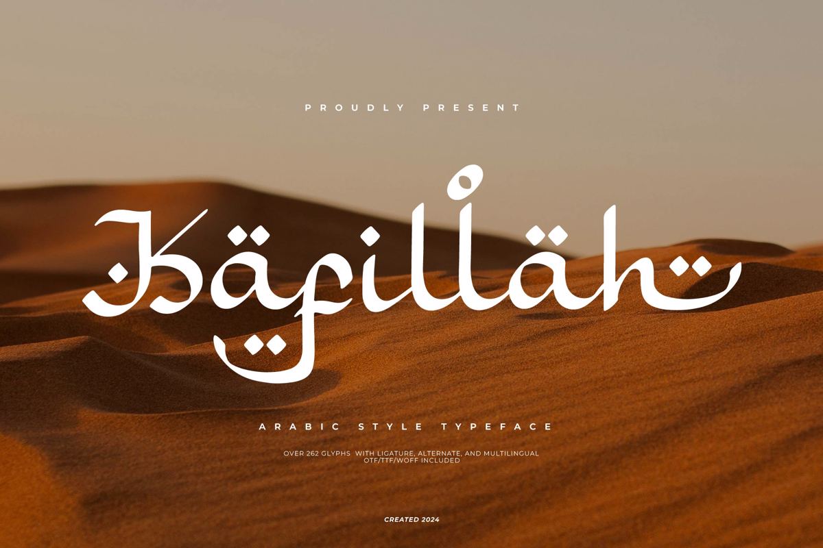 Kafillah Font | Denustudios | FontSpace