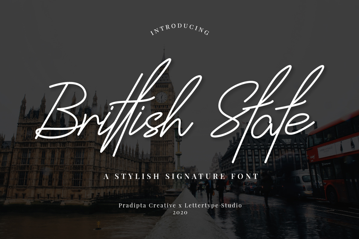 Brittish State Font | lettertypestudio | FontSpace