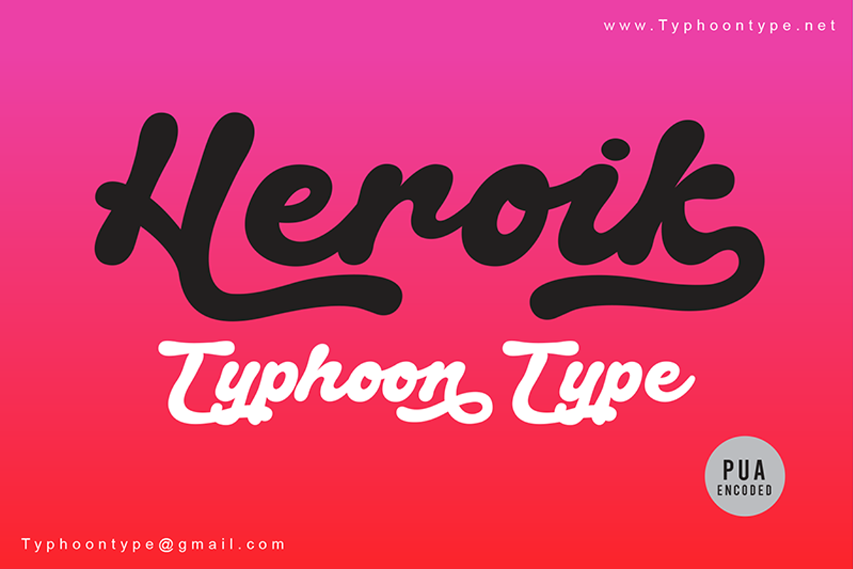 Heroik - Font | Typhoon Type - Suthi Srisopha | FontSpace