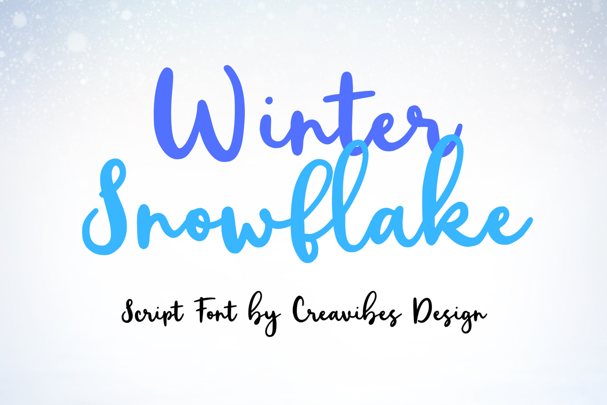 Winter Snowflake Font | Creavibes Design | FontSpace