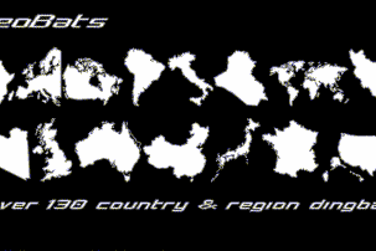 GeoBats Font | Iconian Fonts | FontSpace