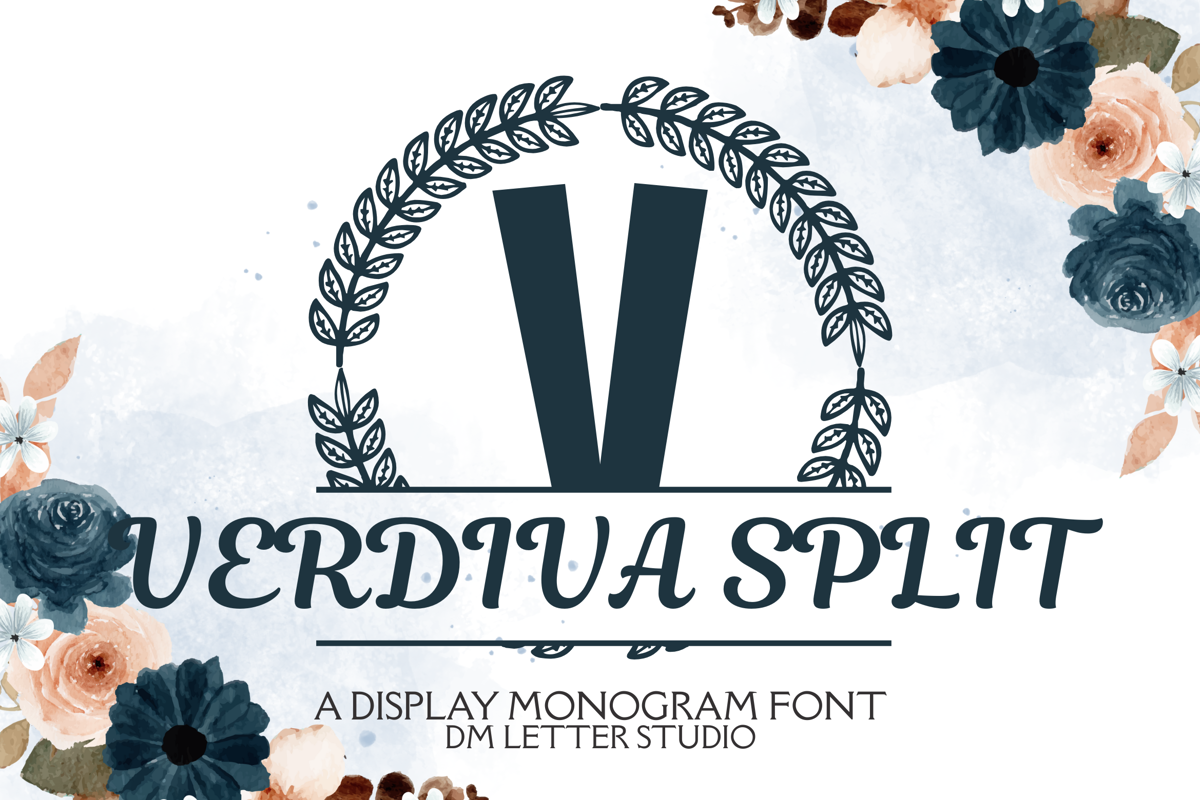 Verdiva Split Monogram Font - Free Download