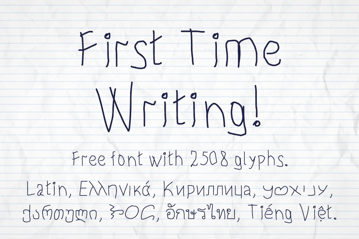 First Time Writing ! Font | GGBotNet | FontSpace