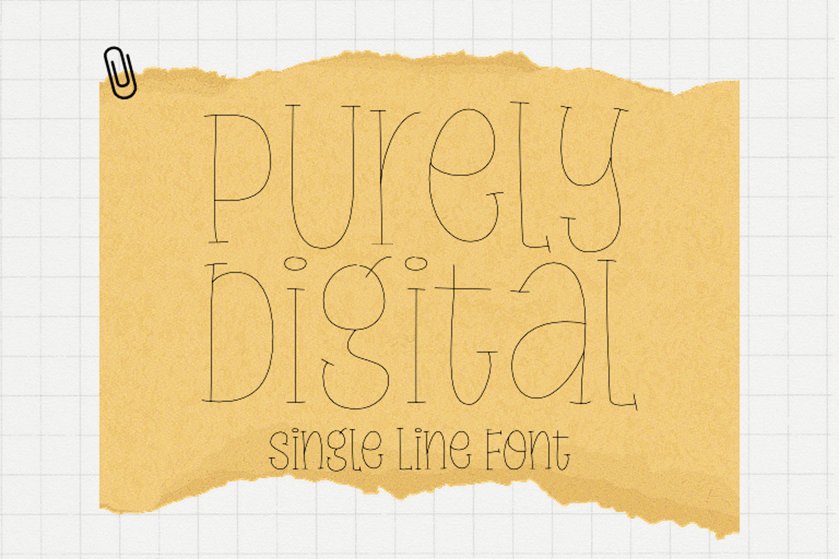 Purely Digital Single Line Font - Free Download