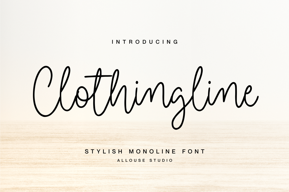 Clothingline Font | Allouse.Studio | FontSpace