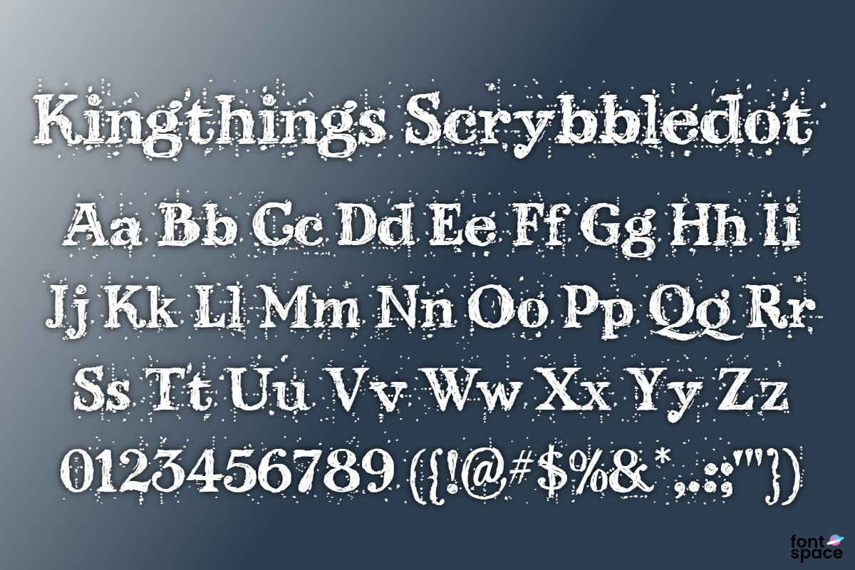 Kingthings Scrybbledot Font - Free Download