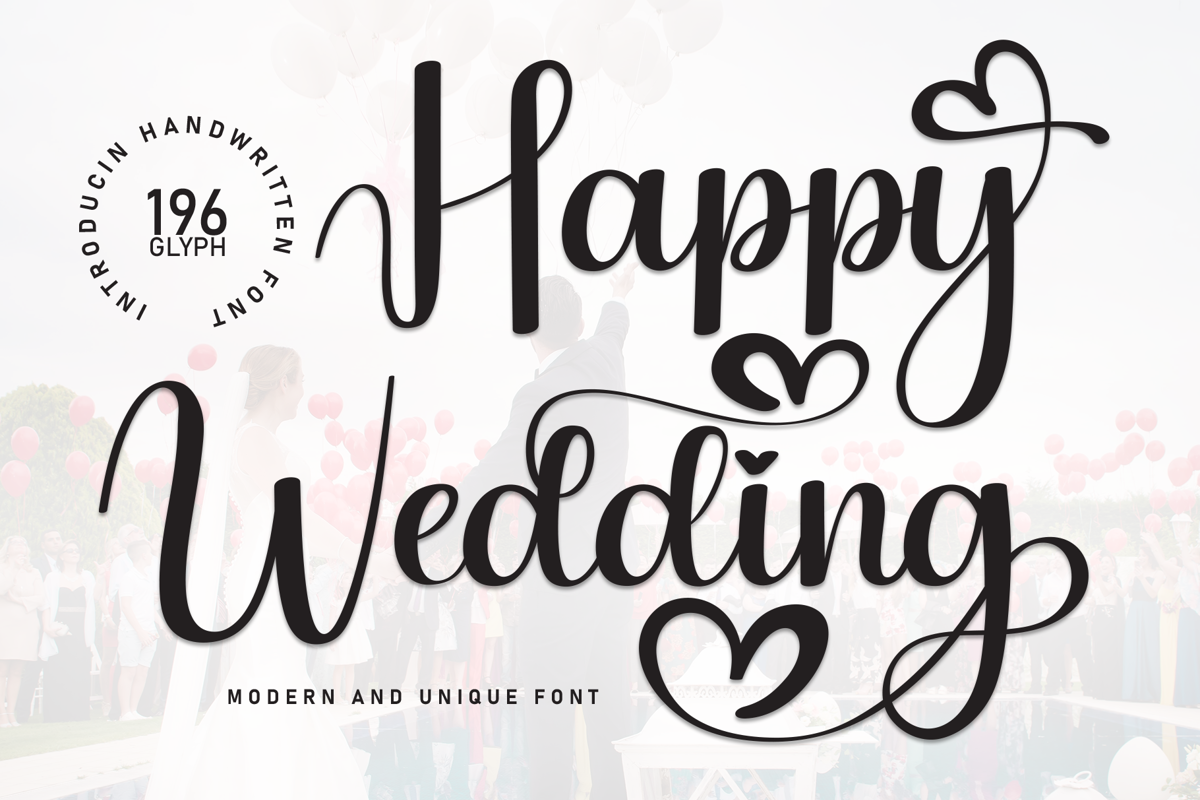 Happy Wedding Font - Free Download