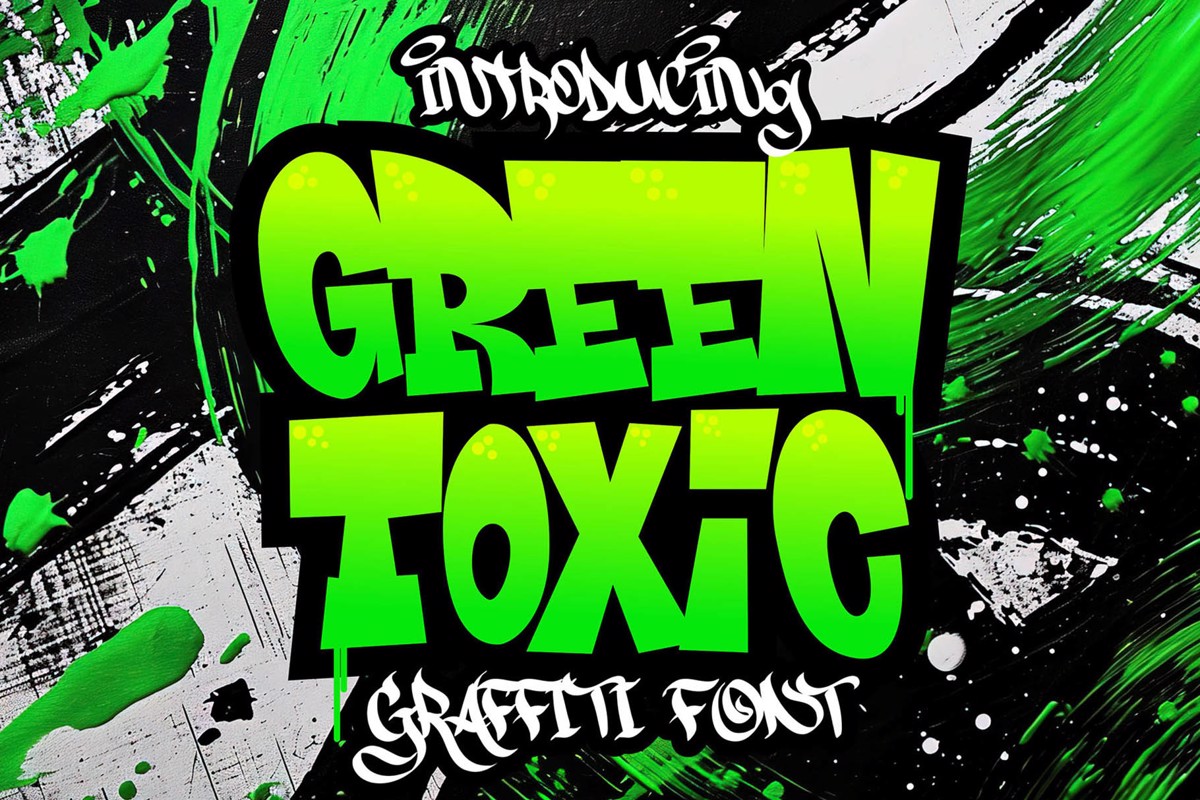 Green Toxic Font - Free Download