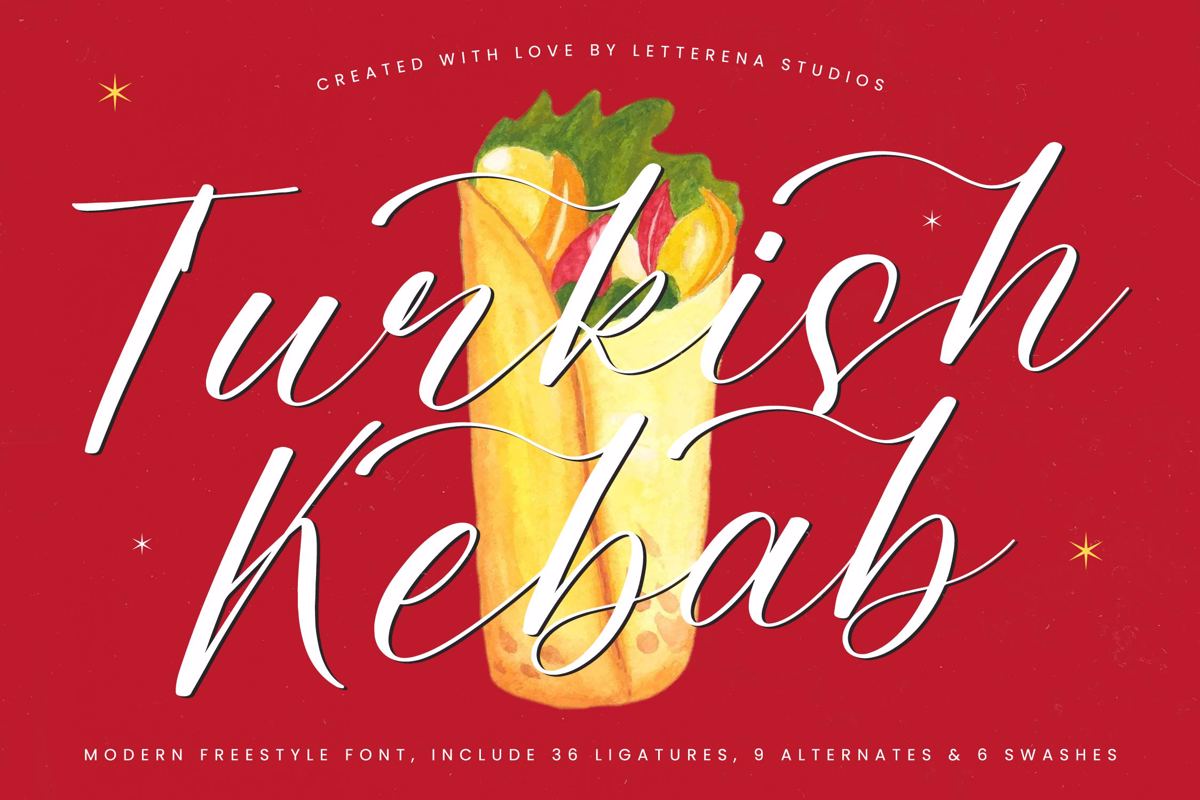 Turkish Kebab VERSION Font | Letterena Studios | FontSpace