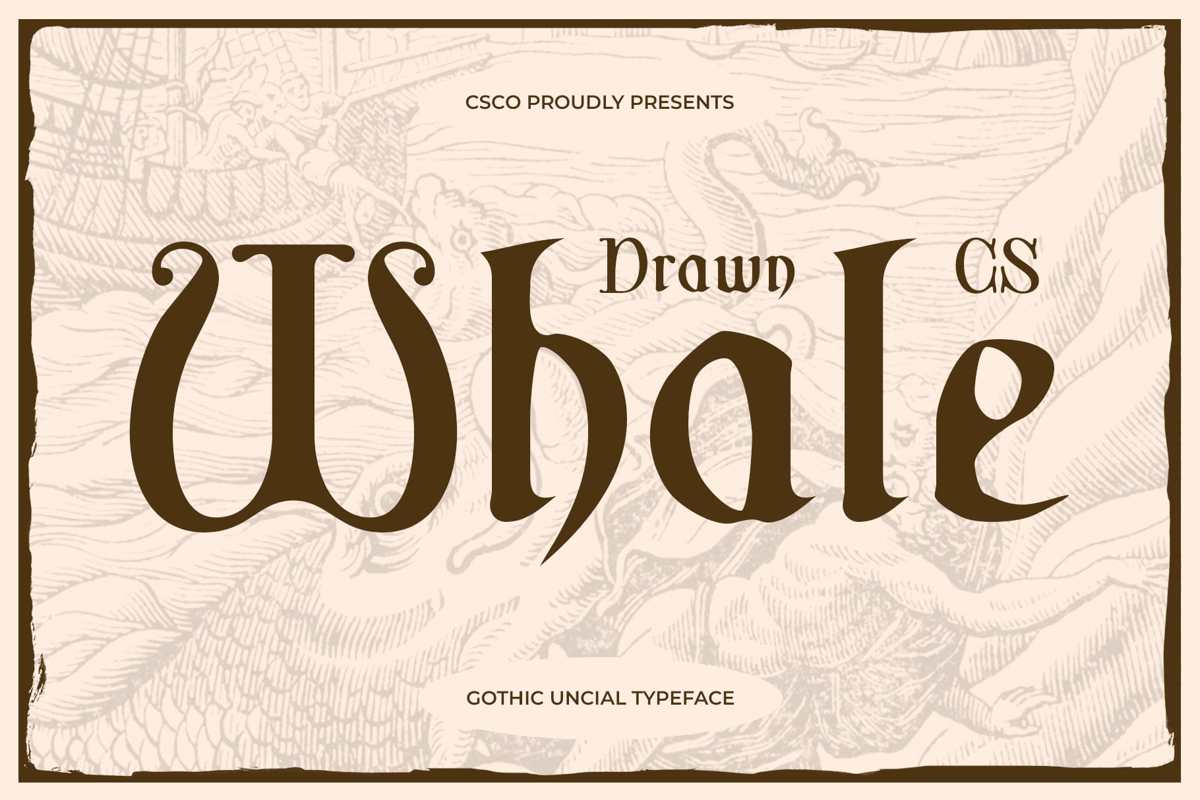 CS Whale Drawn Font - Free Download