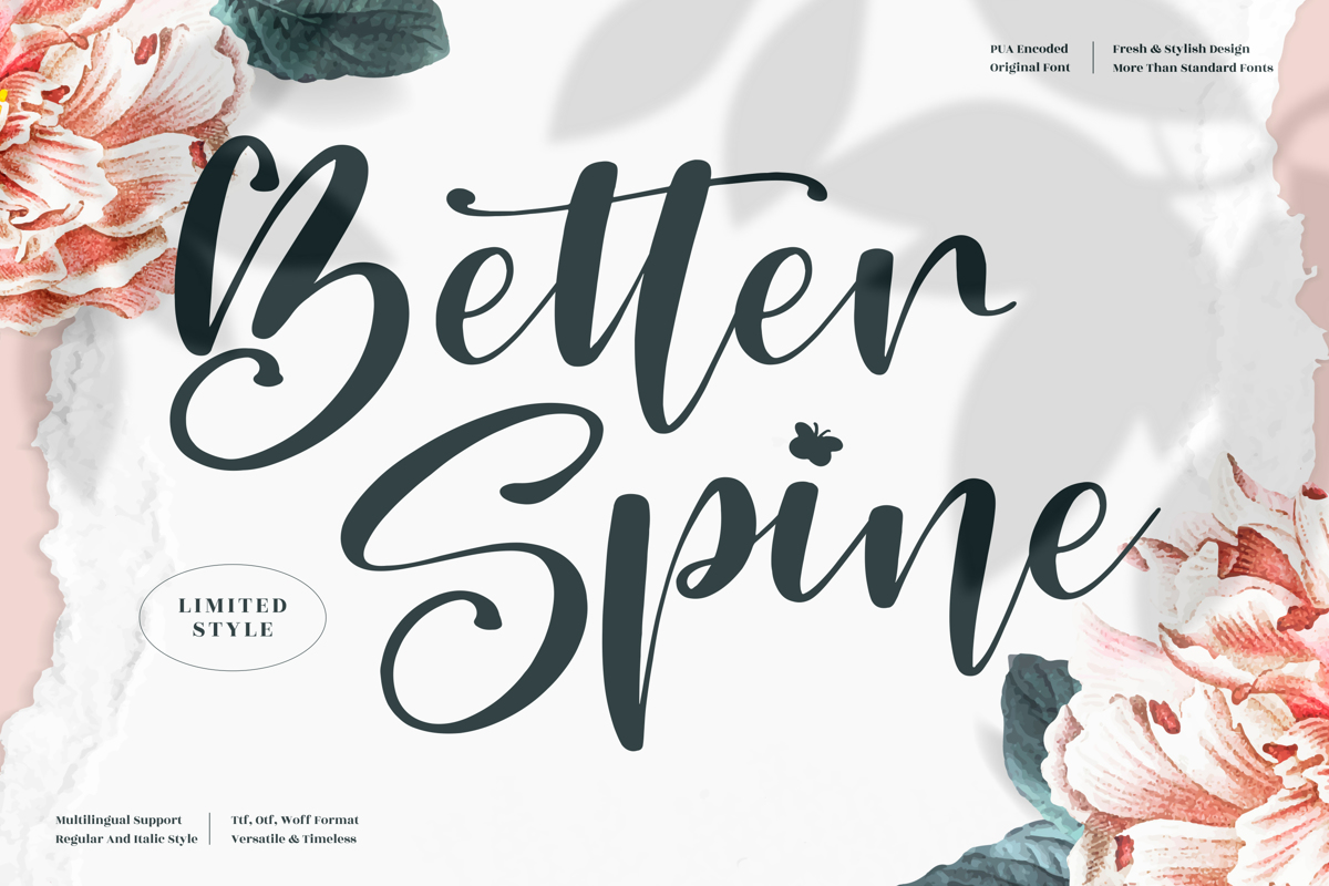 Better Spine Font | Perspectype Studio | FontSpace