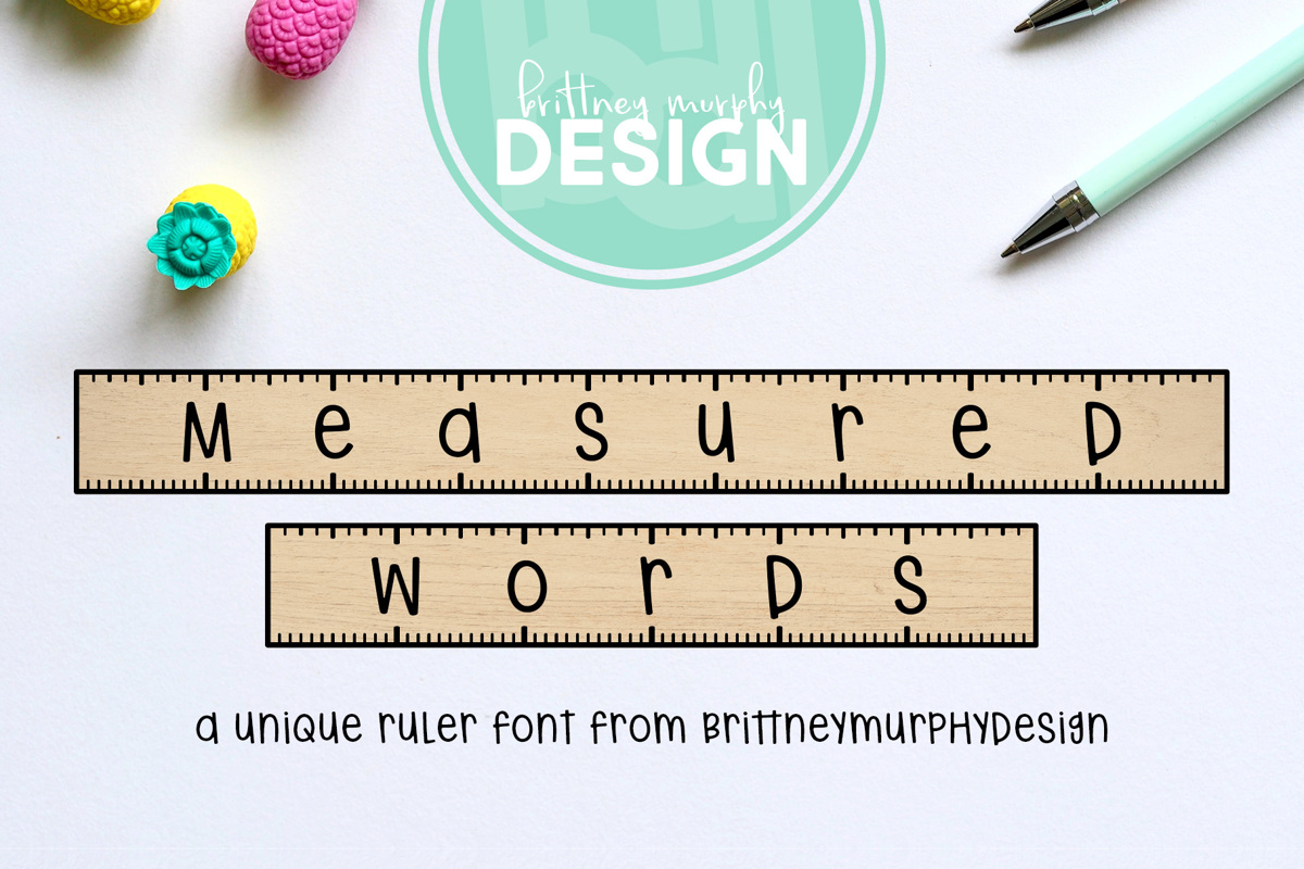 Measured Words Font | Brittney Murphy Design | FontSpace