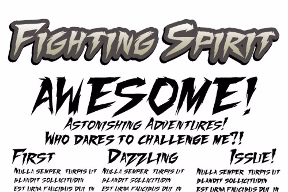Fighting Spirit TBS Font - Free Download