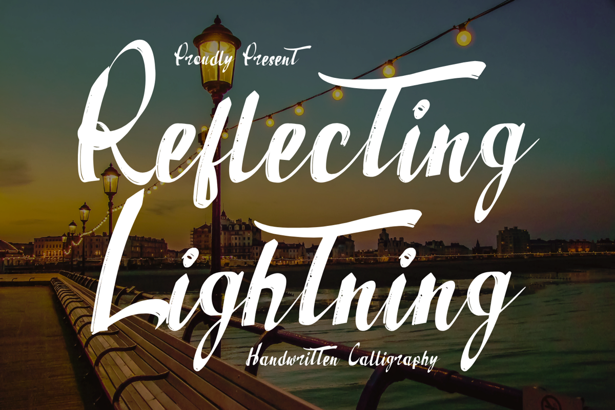 Reflecting Lightning Font | 177Studio | FontSpace