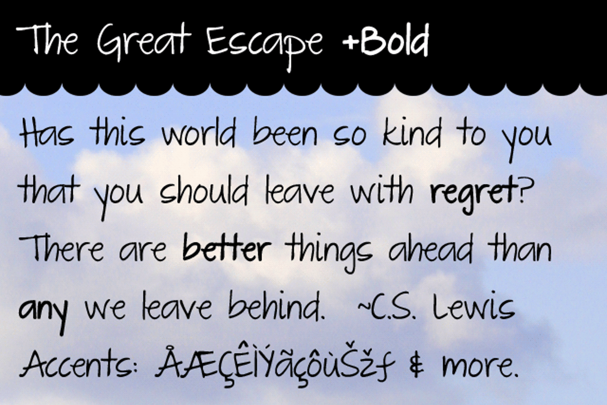 The Great Escape Font - Free Download