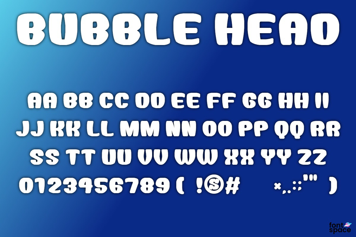 Bubble Head Font | Gomarice Font | FontSpace
