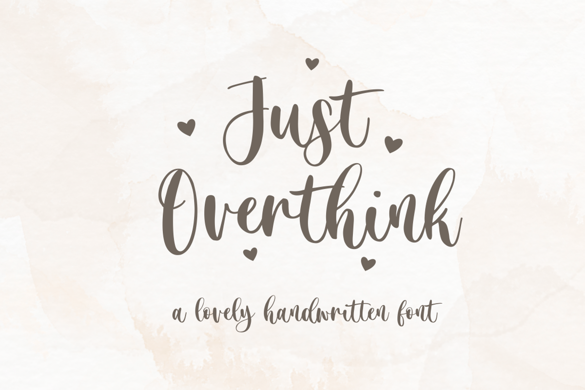 Just Overthink Font | Sronstudio | FontSpace