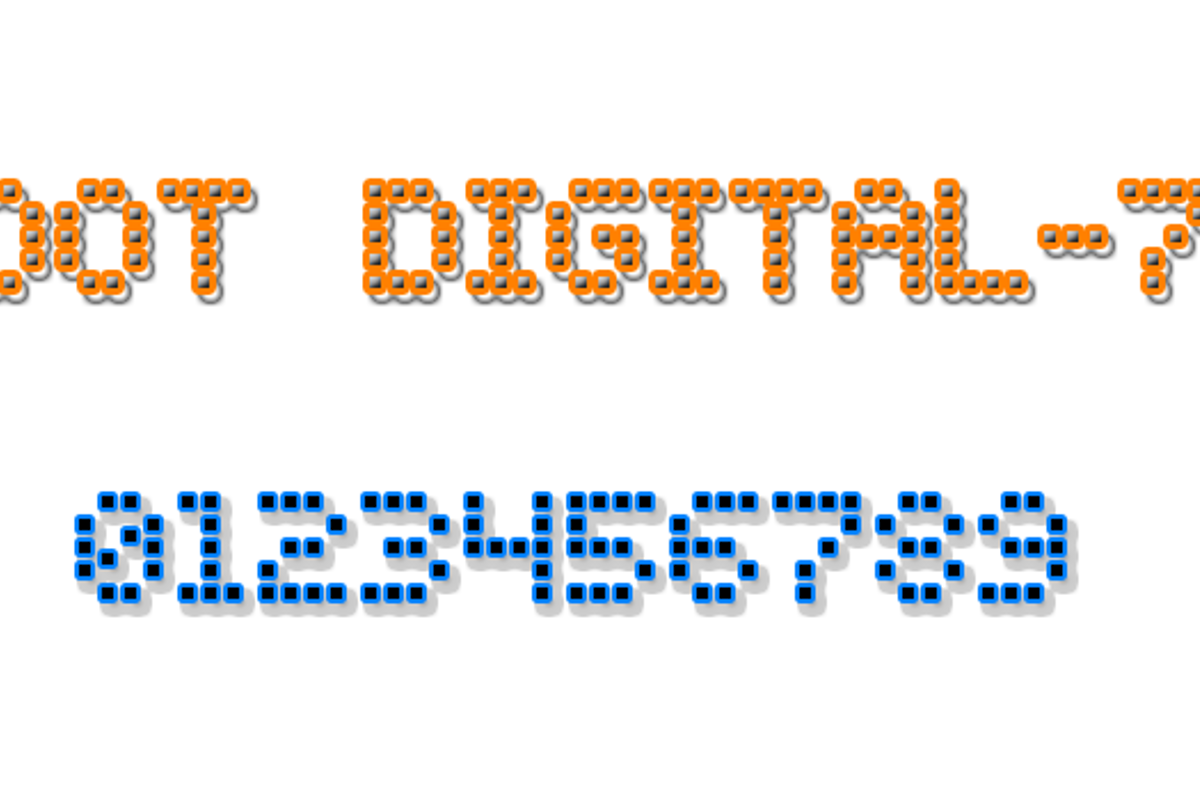 Dot Digital-7 Font - Free Download