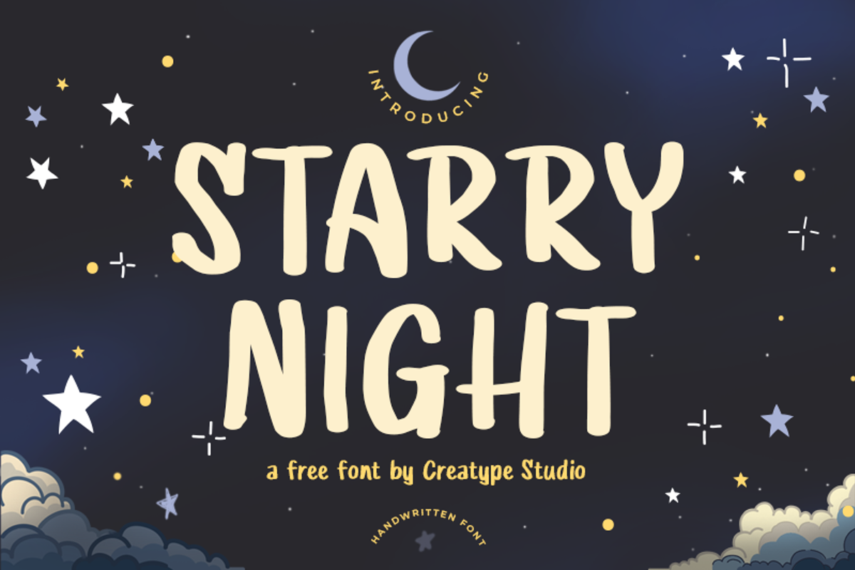 Starry Night Font - Free Download