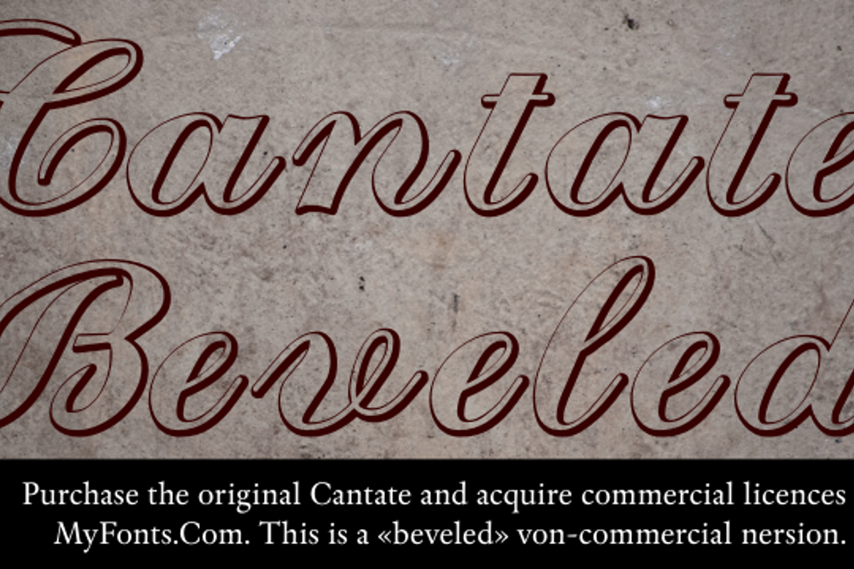 Cantate Beveled Font - Free Download