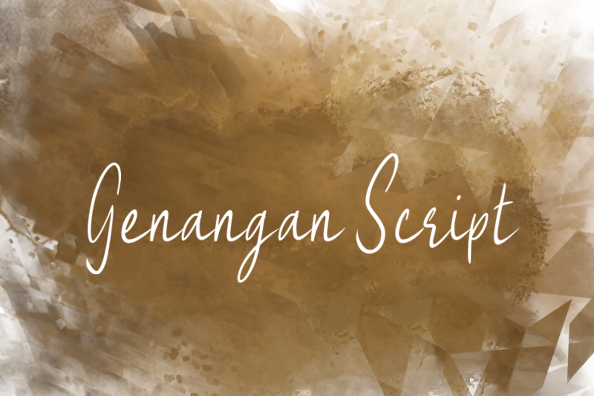 G Genangan Script Font | wepfont | FontSpace