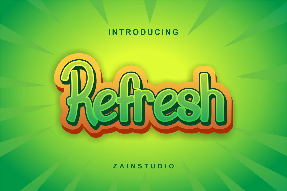 Refresh Font Zainstudio FontSpace refresh-font-zainstudio-fontspace