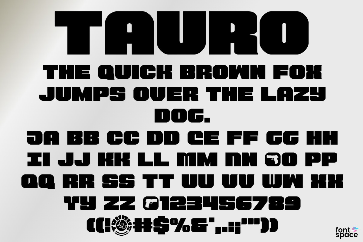 Tauro Font | Iconian Fonts | FontSpace