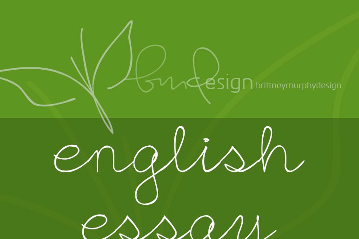 English Essay Font | Brittney Murphy Design | FontSpace