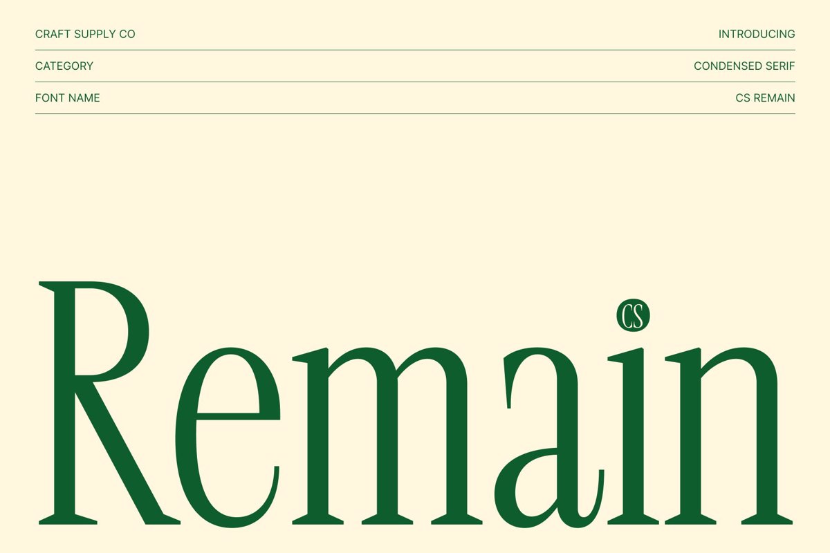 CS Remain Font - Free Download