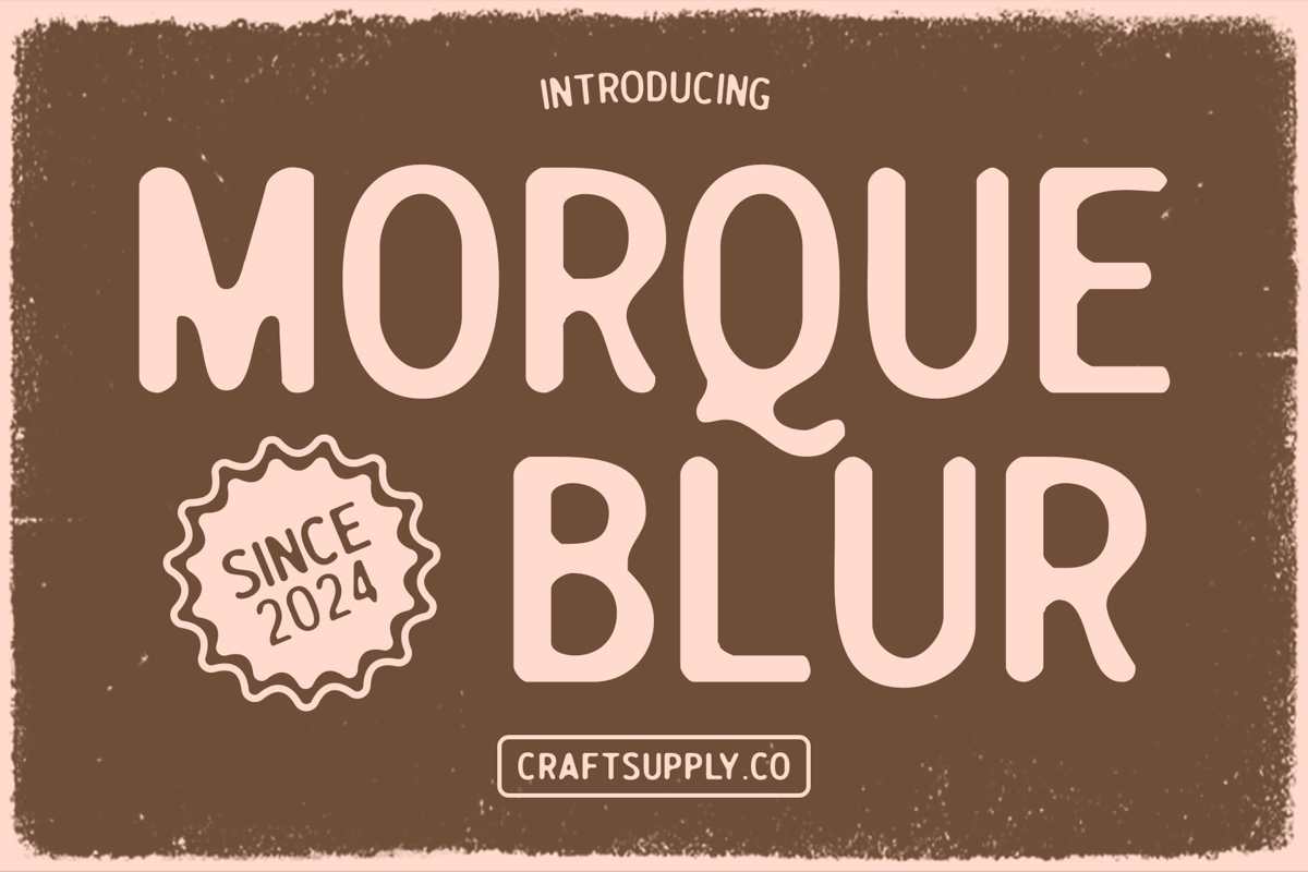 Morque Blur Font | craftsupplyco | FontSpace