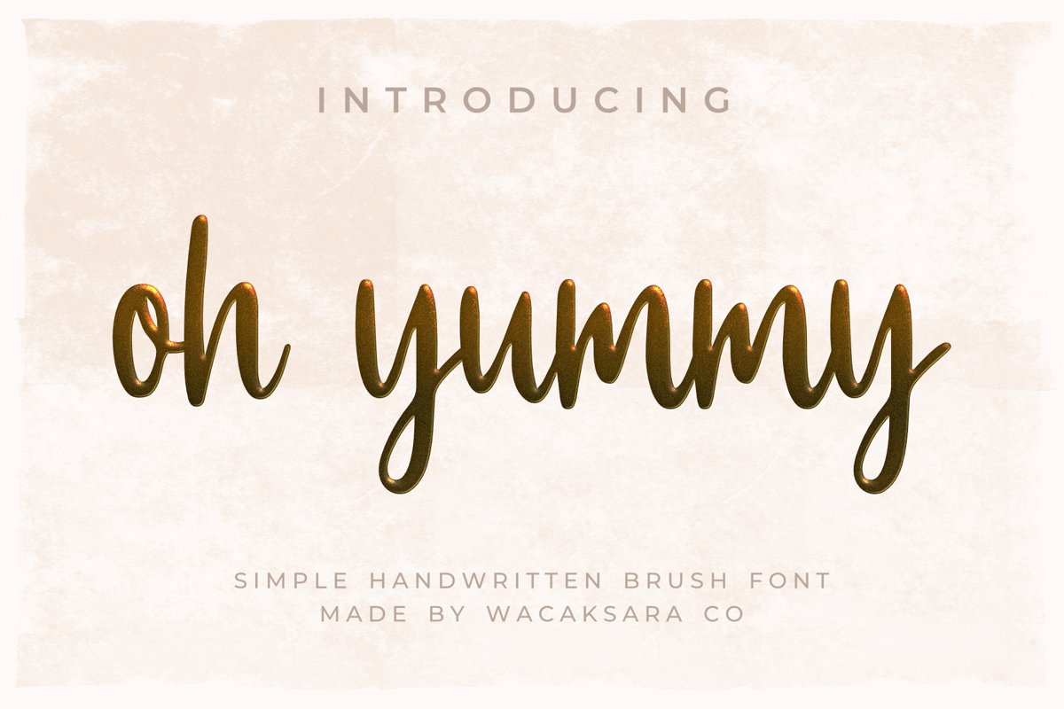 Oh yummy Script Font - Free Download