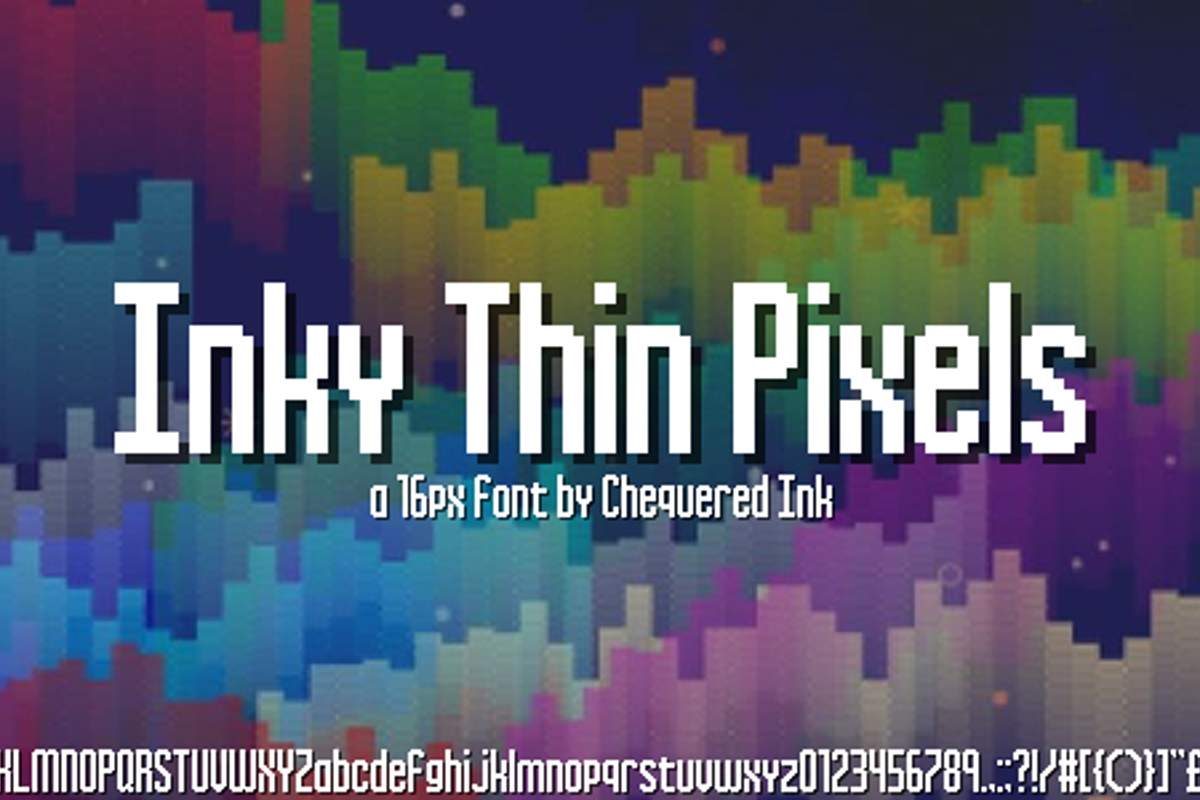 Inky Thin Pixels Font - Free Download